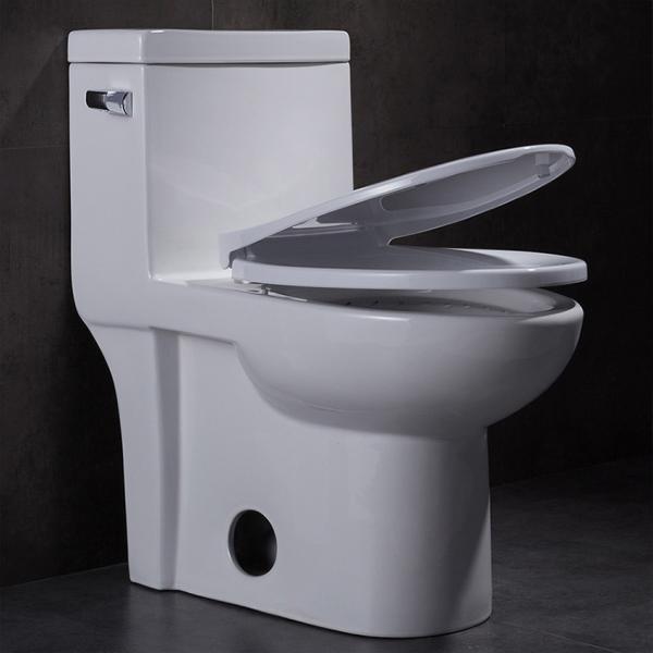 Quality Elongated Skirted Siphonic One Piece Toilet Comfort Height Round Flushing for sale