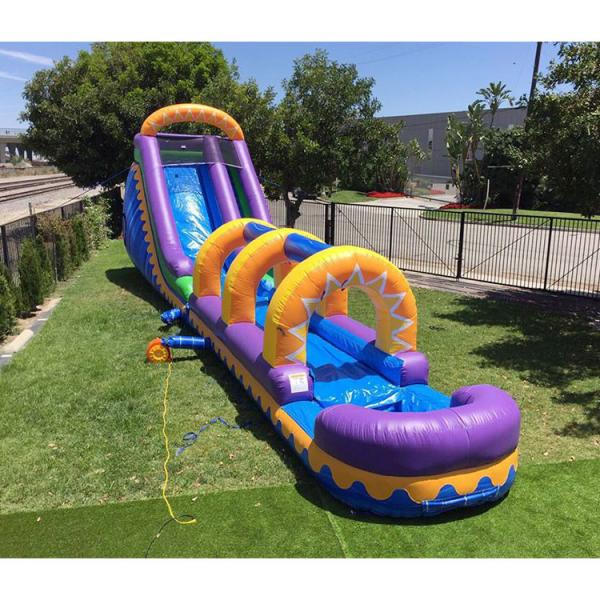 Quality 40ft Long Giant Slides Safe Inflatable Slip N Slide Jumbo Aqua Slide Water Slide for sale