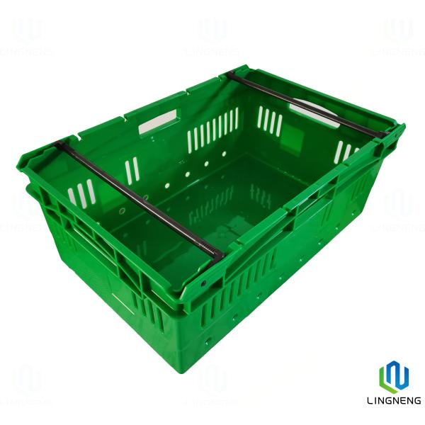 Quality 48L Nestable Plastic Crates , Stackable Plastic Harvest Crates for sale