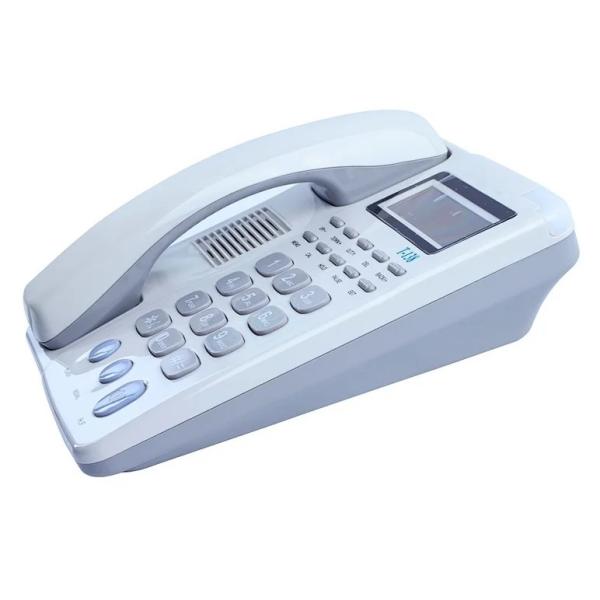 Quality Pre Dialing Caller ID Telephone RoHS White Office Landline Phone for sale