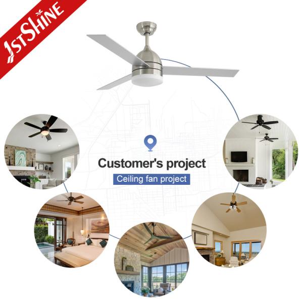 Quality Adjustable Light Quiet Motor LED Ceiling Fan With 3 MDF Blade for sale