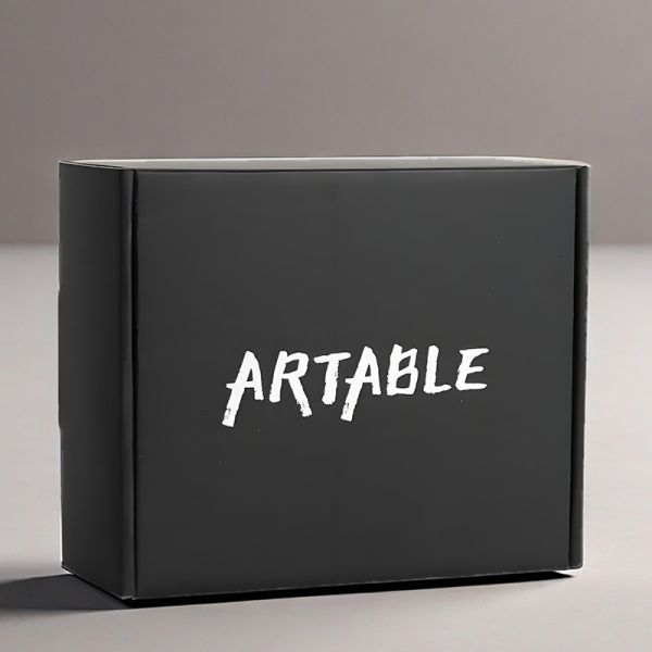 Quality Custom Black Mailer Box With White Silk Screen Logo Strong E Corrugated Shipping for sale