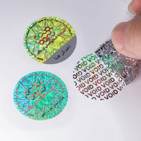 Quality Custom Security Stickers with Serial Number Barcode and Oval Shape Vinyl for sale