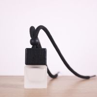 Quality Frosted Wooden Car Perfume Bottle 8ml Car Air Freshener Hanging Bottle for sale