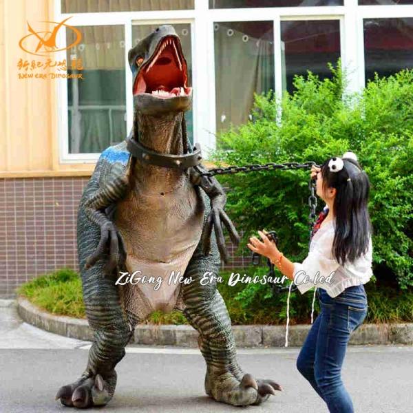 Quality Realistic Blue Dinosaur Costume for Adults Human Control 3-4m for sale