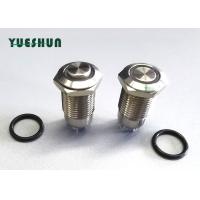 China PBT 12mm 12v Stainless Steel Illuminated Anti Vandal Momentary Switch factory