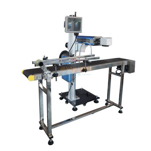 Quality 30W UV Flying Automatic Laser Marking Machine 1064nm Laser Wavelength for sale