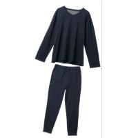 Quality Plain Woven V Neck Long Sleeve Men Black Knit Suit for sale