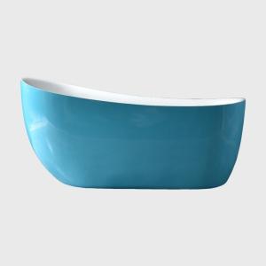 Quality Modern 1.7m Blue Drainer Wall with Brillante Soaking for Bathroom Acrylic for sale
