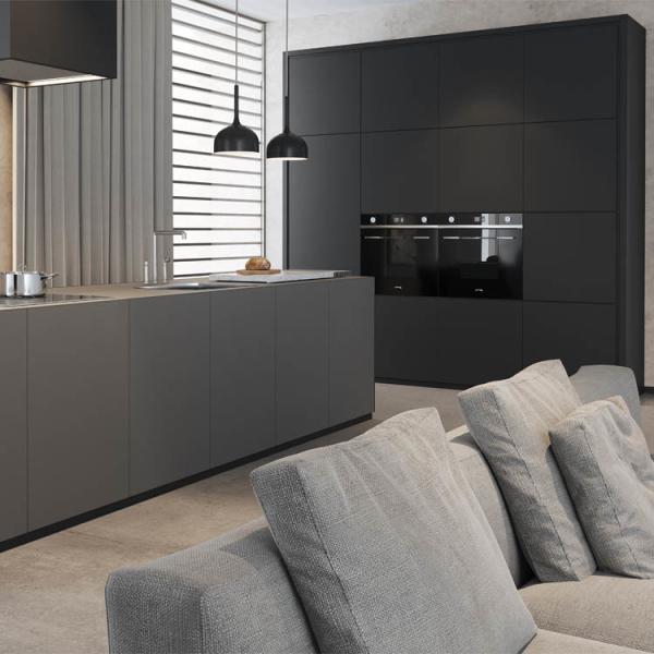 Quality L Shaped Small E0E1 PVC Kitchen Cabinets Simple Furniture Waterproof for sale
