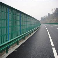 Quality Rectangular Microporous Soundproof Highway Walls Green Color With H Post for sale