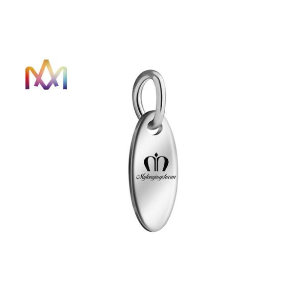 Quality SS304 Oval Dangle Plated Custom Engraving Charms for sale