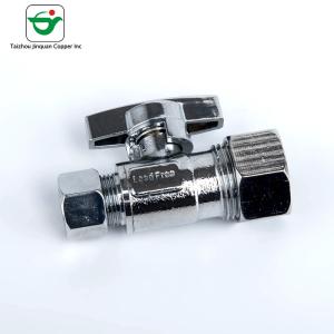 Quality Forged Faucet Water 3/8''X5/8'' 1/4 Turn Straight Brass Stop Valve for sale