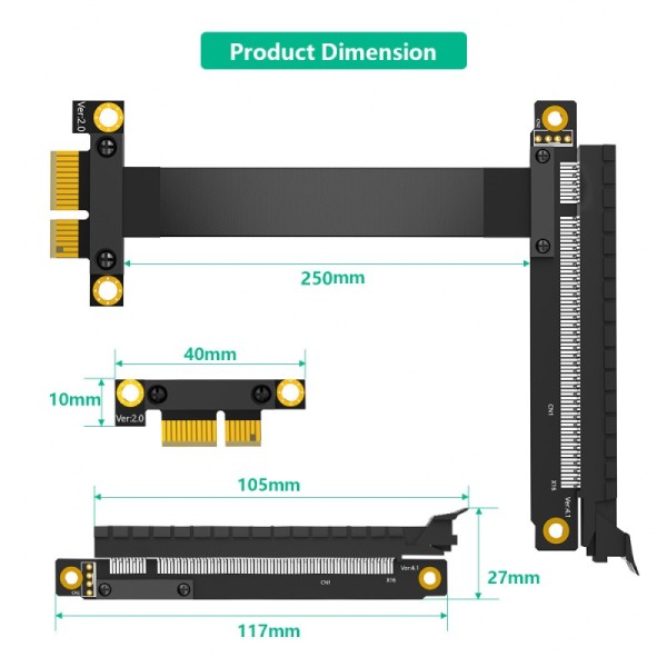 Quality PCI-e PCI Express 3.0 1X to 16X Extension Cable for Speed Data Transfer for sale