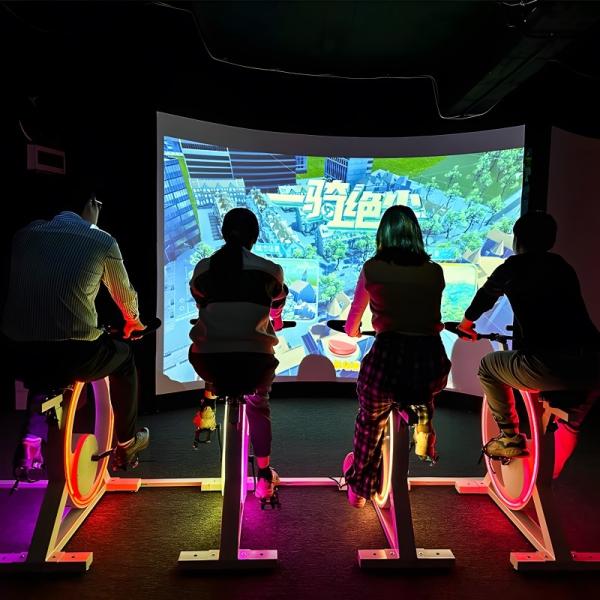 Quality Outdoor Interactive Bike Game Dynamic Exercise Bike With Interactive Games for sale