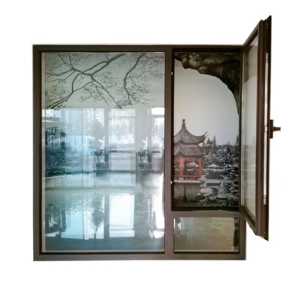 Quality Aluminum Seamless Casement Window Door Rosewood Upvc Windows for sale
