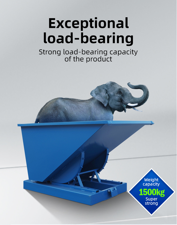 Self-dumping hopper in operation