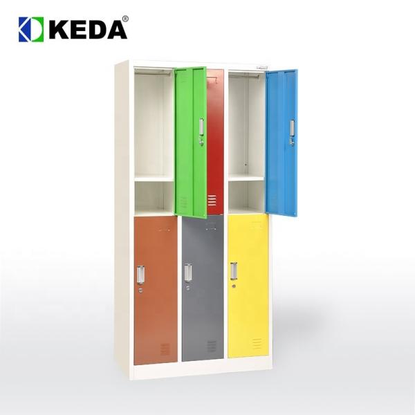 Quality 1850mm Height 900mm Width 6 Compartment Steel Locker for sale