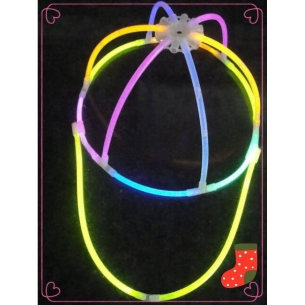 Quality Christmas Party Decoration Multi Colored Glow Stick Cap with 6-12 Hours Glowing for sale