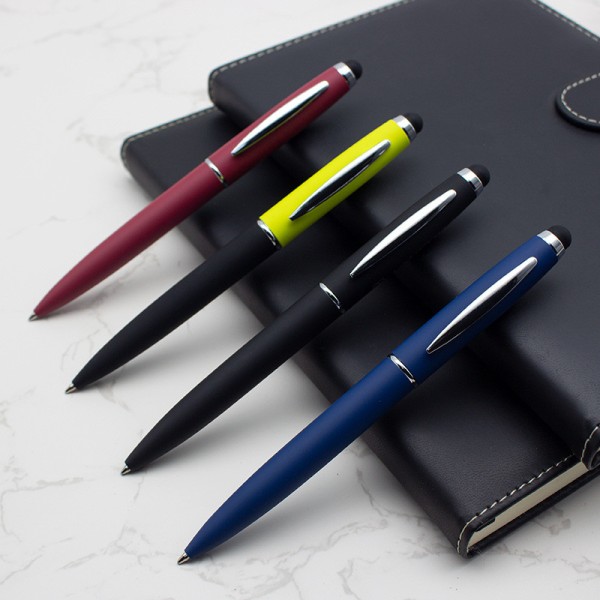 Quality Metal Soft Touch Feeling Ballpoint Pen 1.0mm Multi Color Touch Screen Ball Pen for sale