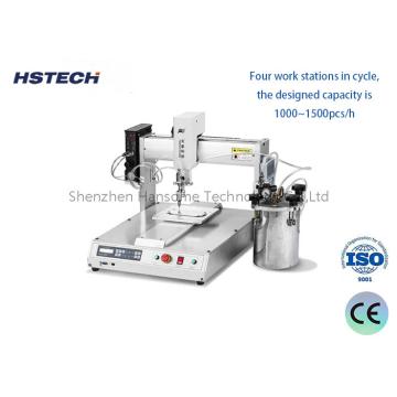 Quality Four Stations Cycle Glue Dispenser for LED Bulb with Stepping Motor for sale