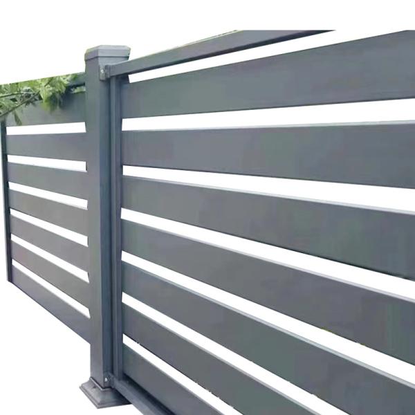 Quality Modern Horizontal Aluminum Railing Decorative Slat Fencing Self Installation for sale