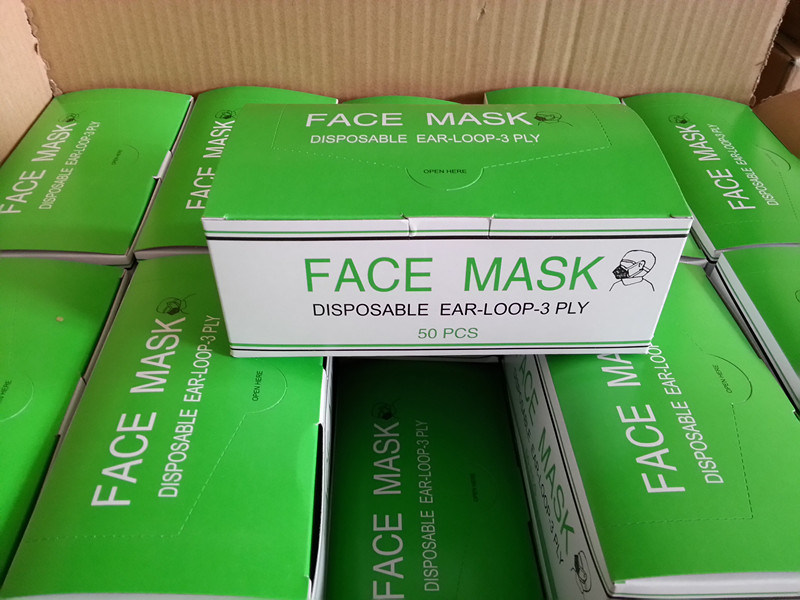 PP 3ply Earloop Non-Woven Disposable Face Mask