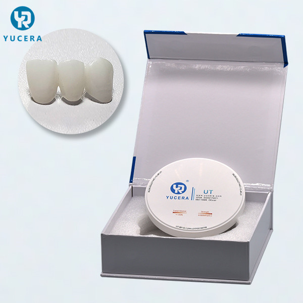 Quality 98mm Yucera UT 49% Translucent Zirconia Ceramic Block for sale