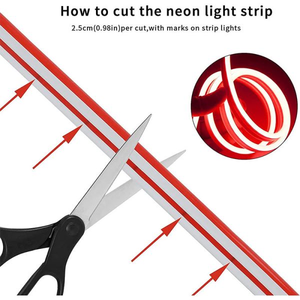 Quality DC 12V Red LED Neon Flex with 50000 Working Lifetime and Hanging Mounting for sale