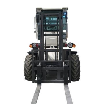 Quality Loading And Unloading Forklift White Construction Lift Fork Truck 6000kg for sale