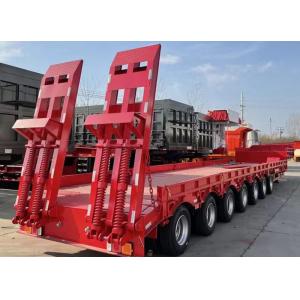 Quality 7 Axle Low Bed Semi Trailer Drop Deck Flatbed Semi Truck Trailer for sale
