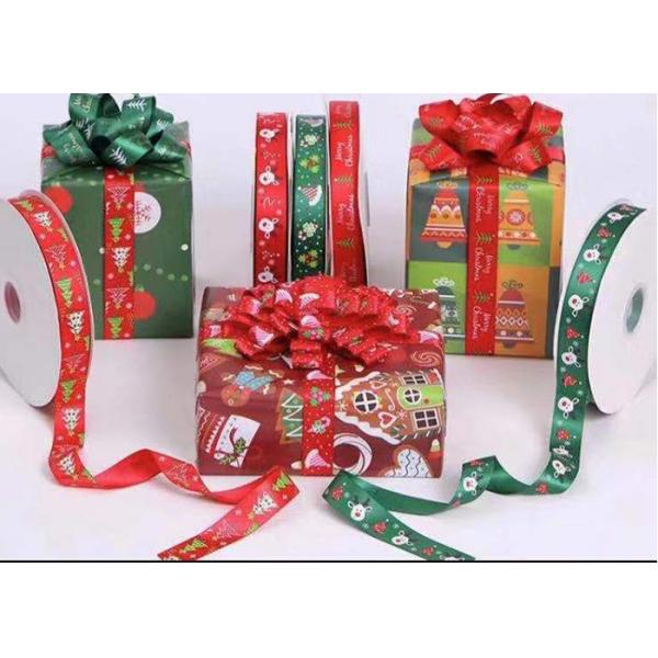 Quality Customized Print Satin Grosgrain Ribbon with Logo For Wrapping Decoration for sale