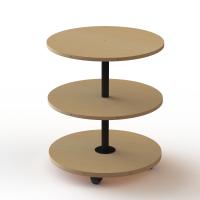 China KD Construction Maple Color MDF Wooden Retail Display Stands for sale