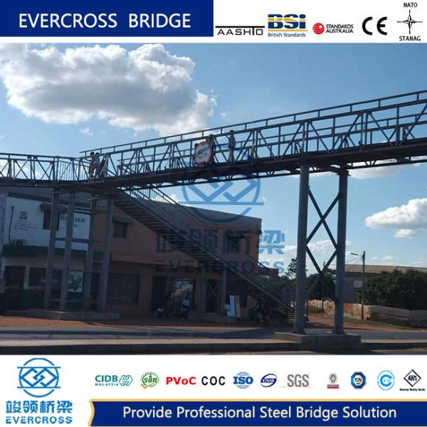 Quality Portable Steel Footbridge Modular Pedestrian Bridge With Paint Surface for sale