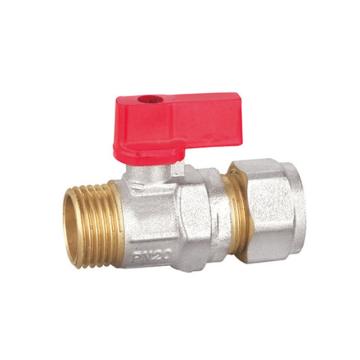 Quality No Leakage 1/2 Brass Valve , Threaded 3/4 Mini Ball Valve with Aluminium Handle for sale