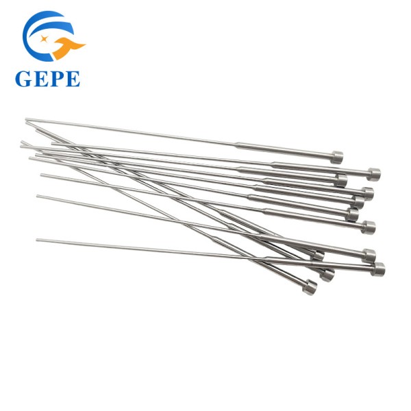 Quality Precision Mold Ejector Pin Double Section / Straight Ejector Pin High Temperatur for sale