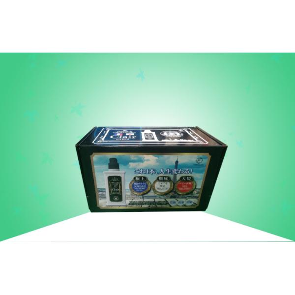 Quality Durable Custom Printed Corrugated Boxes , Wine Paper Box With Glossy Lamination for sale