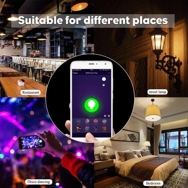 Quality 80lm/W Lamp Luminous Efficiency Multicolor Dimmable TUYA WiFi LED Light Bulb For for sale