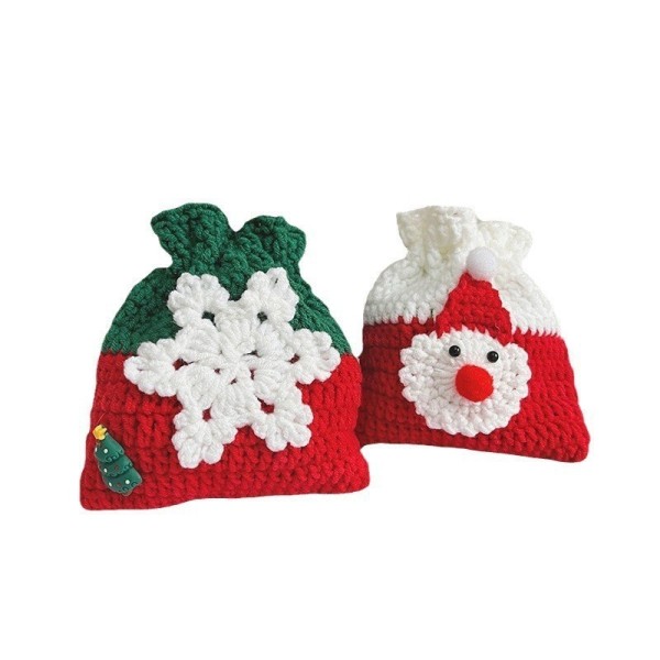 Quality Handmade Crochet Pocket Bag Bundle Santa Claus Change Bags Coin Purse Christmas Gifts for sale