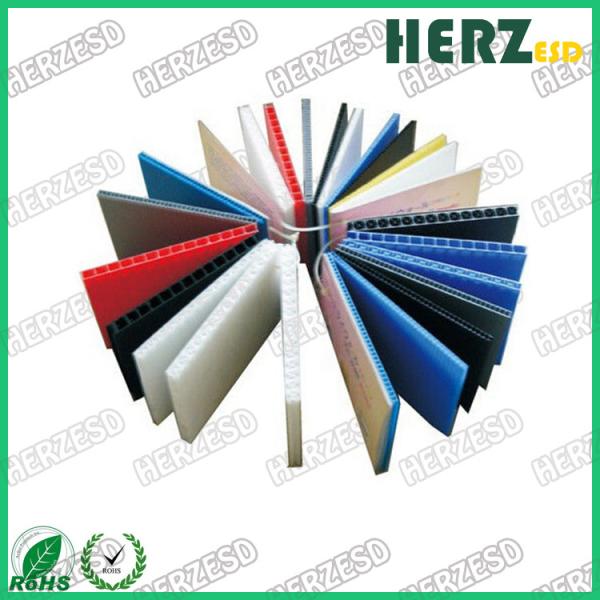 Quality Conductive Colorful ESD Storage Box / Recycled Polypropylene Corrugated Board for sale
