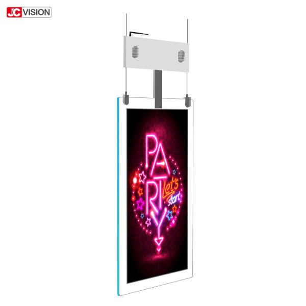 Quality Dual Screen Transparent LCD Screen Floor Standing Digital Signage LCD Display for sale