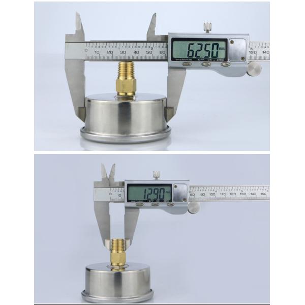 Quality Highly Accurate 2.5% Pressure Gauge with Axial Back Connection and Oil Filled for sale