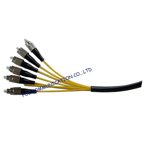 Quality Low insertion Loss Breakout Fiber Patch Cable 6 Core With FC Connectors for sale