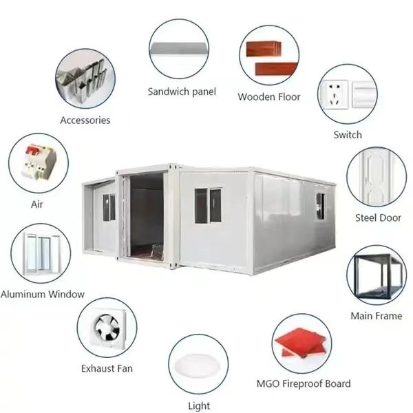 Quality Living Standards Luxary Expandable Double-Wing Container Houses for sale
