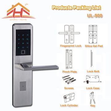 Quality Intelligent Bluetooth Smart Door Lock Tempered Glass Touch Screen With Hidden for sale