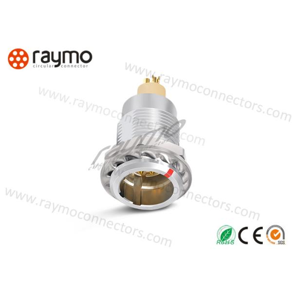 Quality Fixed Receptacle 4 Pin Cable Connector, Plug Lemo B Series Straight PCB Contacts for sale