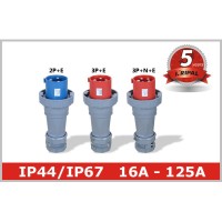 Quality Outdoor Electric Industrial And Multiphase Power Plugs And Sockets 125A for sale