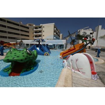 Quality Animal Fiberglass Pool Water Slide 1.1m Height Rabbit Water Slide For Small Pool for sale