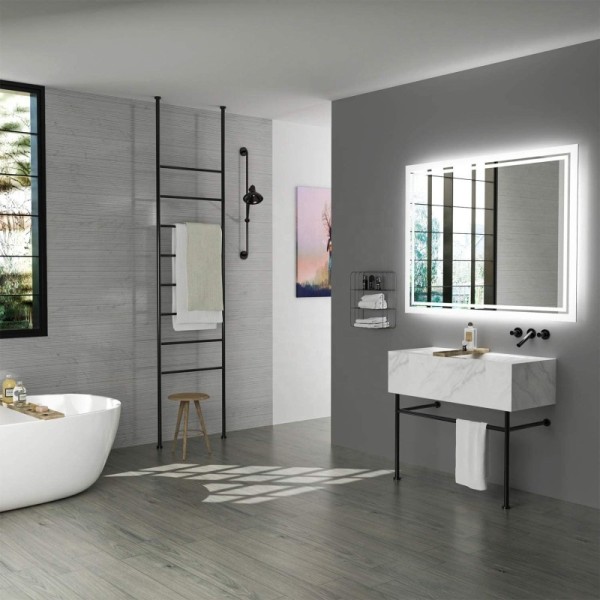 Quality Wall Mounted LED Square Mirror 6000K LED Illuminated Bathroom Mirror Customized for sale