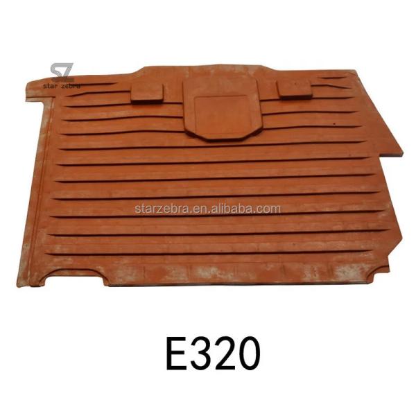 Quality Black Rubber Excavator Cab Foot Mat E200B E320 E320B E320C E320D Cabin Floor Mat for sale